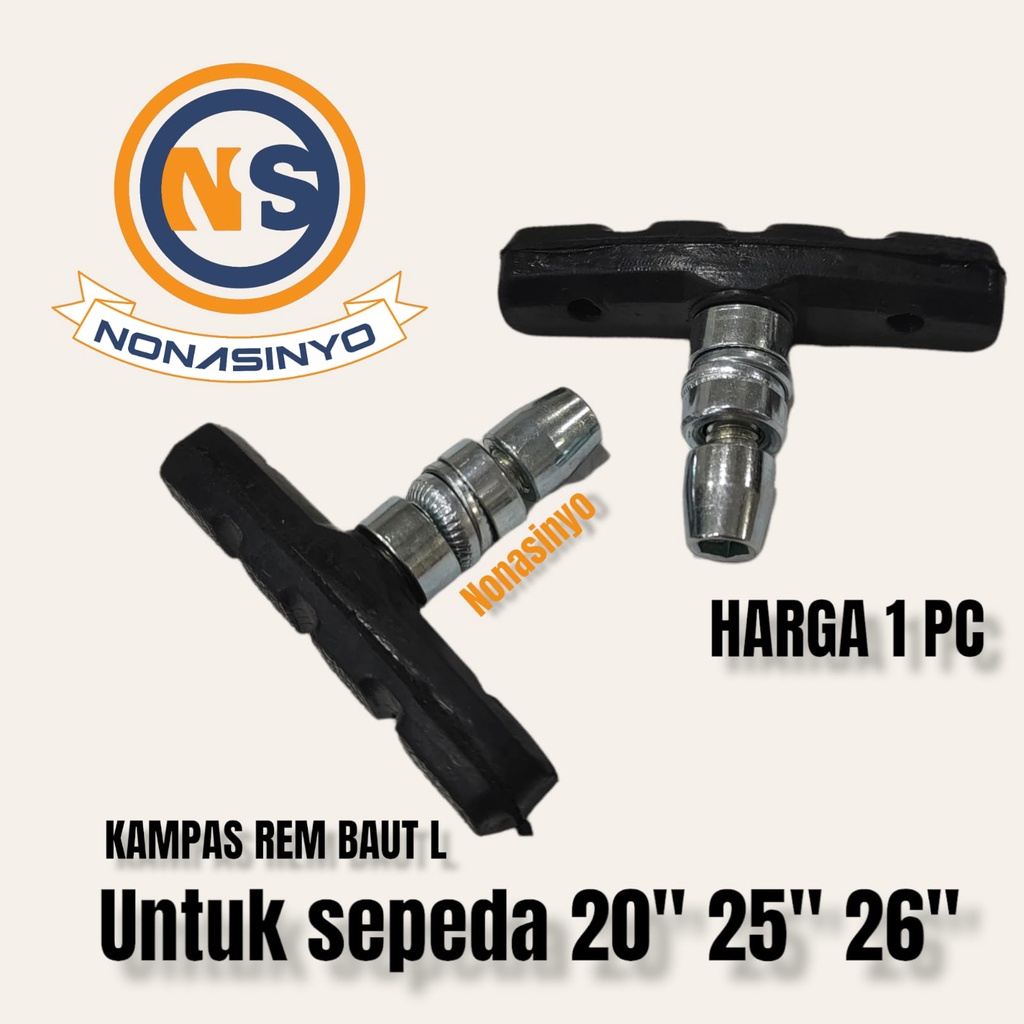 Jual Kampas rem sepeda karet rem sepeda baut L | Shopee Indonesia