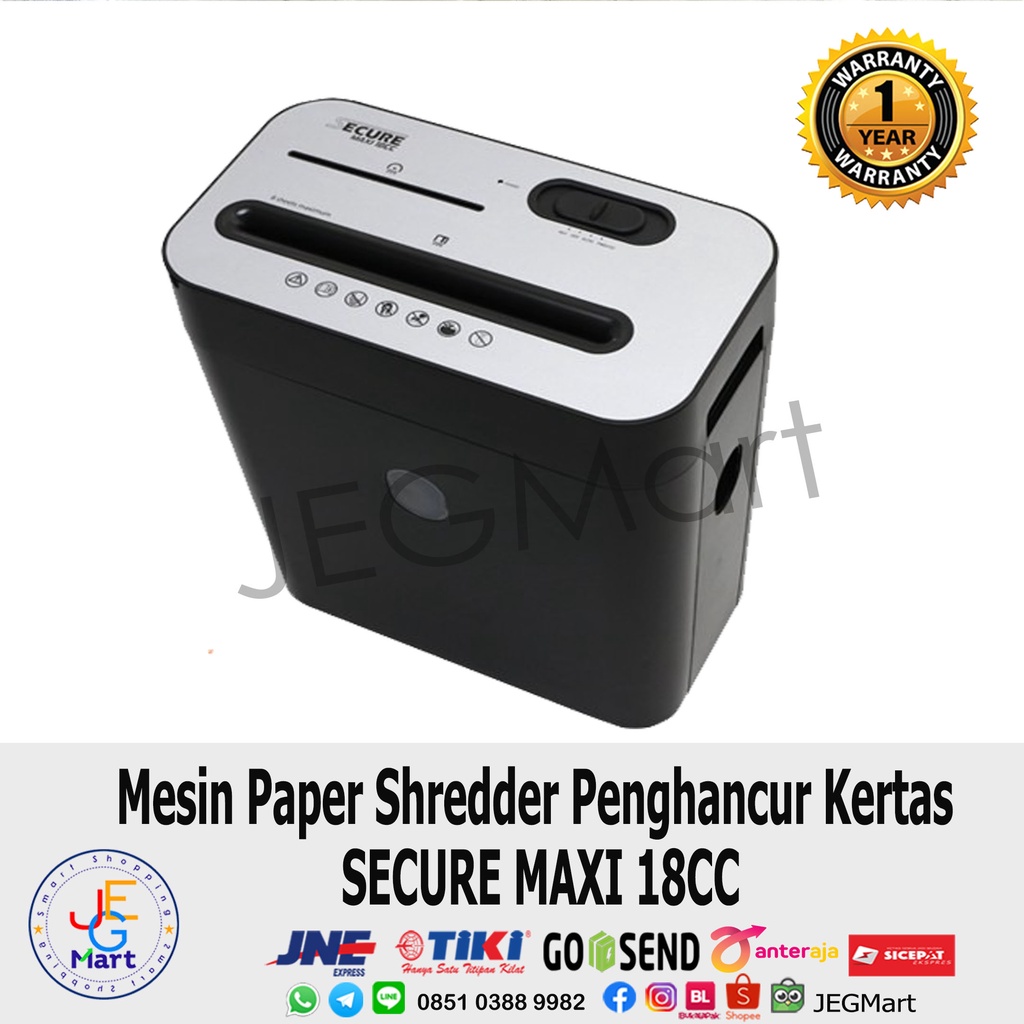 Jual Mesin Paper Shredder Penghancur Kertas SECURE MAXI 18CC | Shopee ...