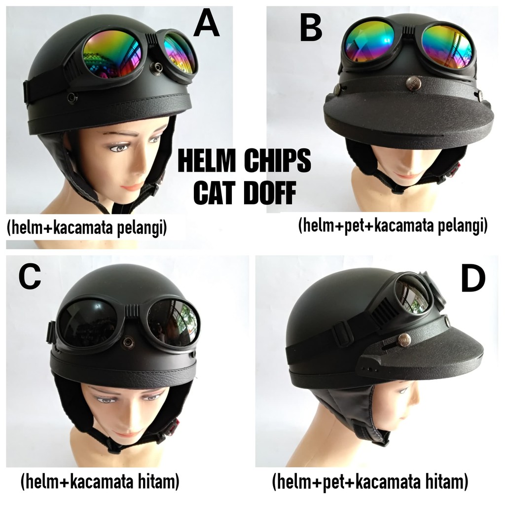 Jual Helm Chips Hitam,Helm Vintage,Helm Jadul,Helm CB,Helm Moge ... Jual Helm Chips Hitam,Helm Vintage,Helm Jadul,Helm CB,Helm Moge ...