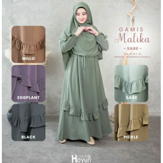 Jual GAMIS MALIKA | HIJAB HAYURI ORIGINAL 100% | Shopee Indonesia