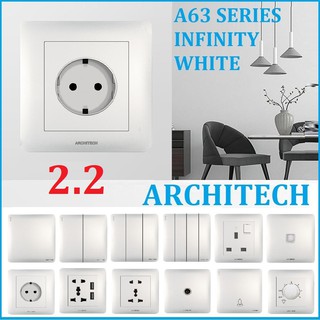 Jual Saklar Architech Infinity White A63 Architech / Stop Kontak / Sakelar / Saklar Rumah ...