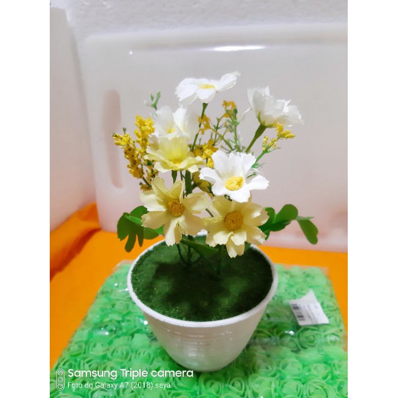 PROMO! 5 Model rangkaian aster mini bunga artificial bunga hias pot ...