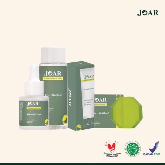 Jual JOAR Paket Brightening (Soap Bar, Fresh Toner, Serum, Day Cream ...