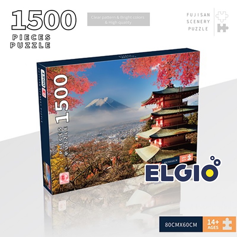 ELGIO - Puzzle 1500 pcs Hao Xiang Pemandangan Gunung Fuji Mount Fuji ...