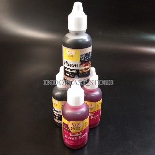 Jual Pewarna Makanan Merah Rose Hitam Koepoe Koepoe / Food Coloring ...