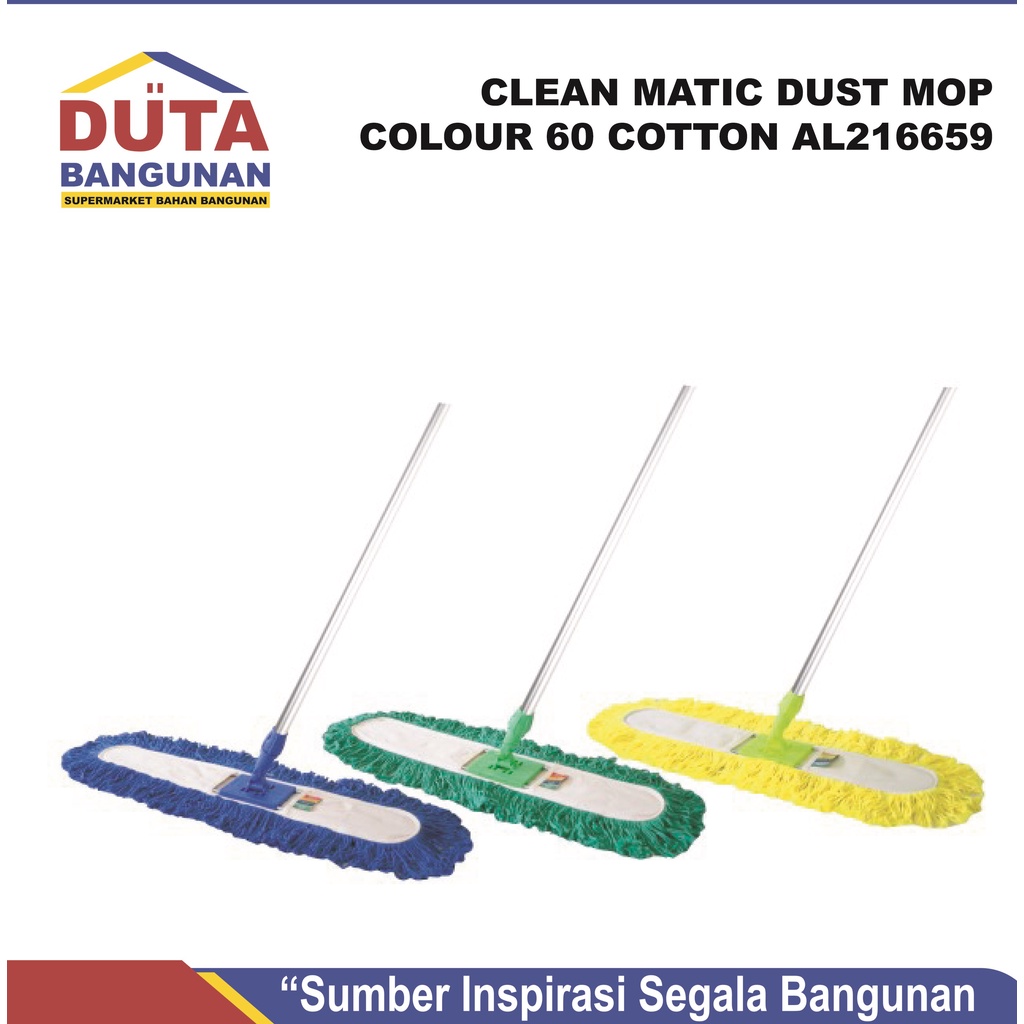 Jual Clean Matic - Pendorong Debu Dust Mop Cotton 60 CM Colour | Shopee ...