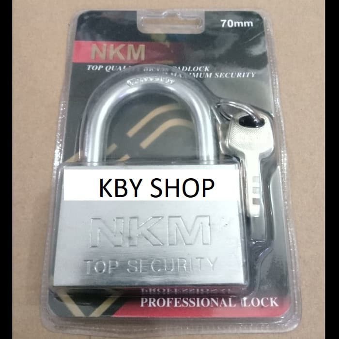 Jual GEMBOK PUTIH BESAR 70mm NKM UNTUK PAGAR TOKO RUMAH 7 cm leher ...