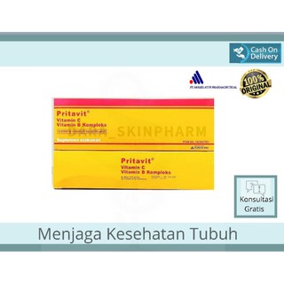 Jual PRITAVIT/ strip (vitamin C 500mg + Vit B kompleks) | Shopee Indonesia