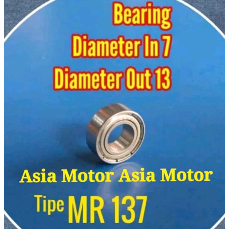 Jual Bearing Bering MR 137 ZZ Laher Laker MR137 ZZ MR137ZZ Ukuran 7 x 13 x 4 mm | Shopee Indonesia