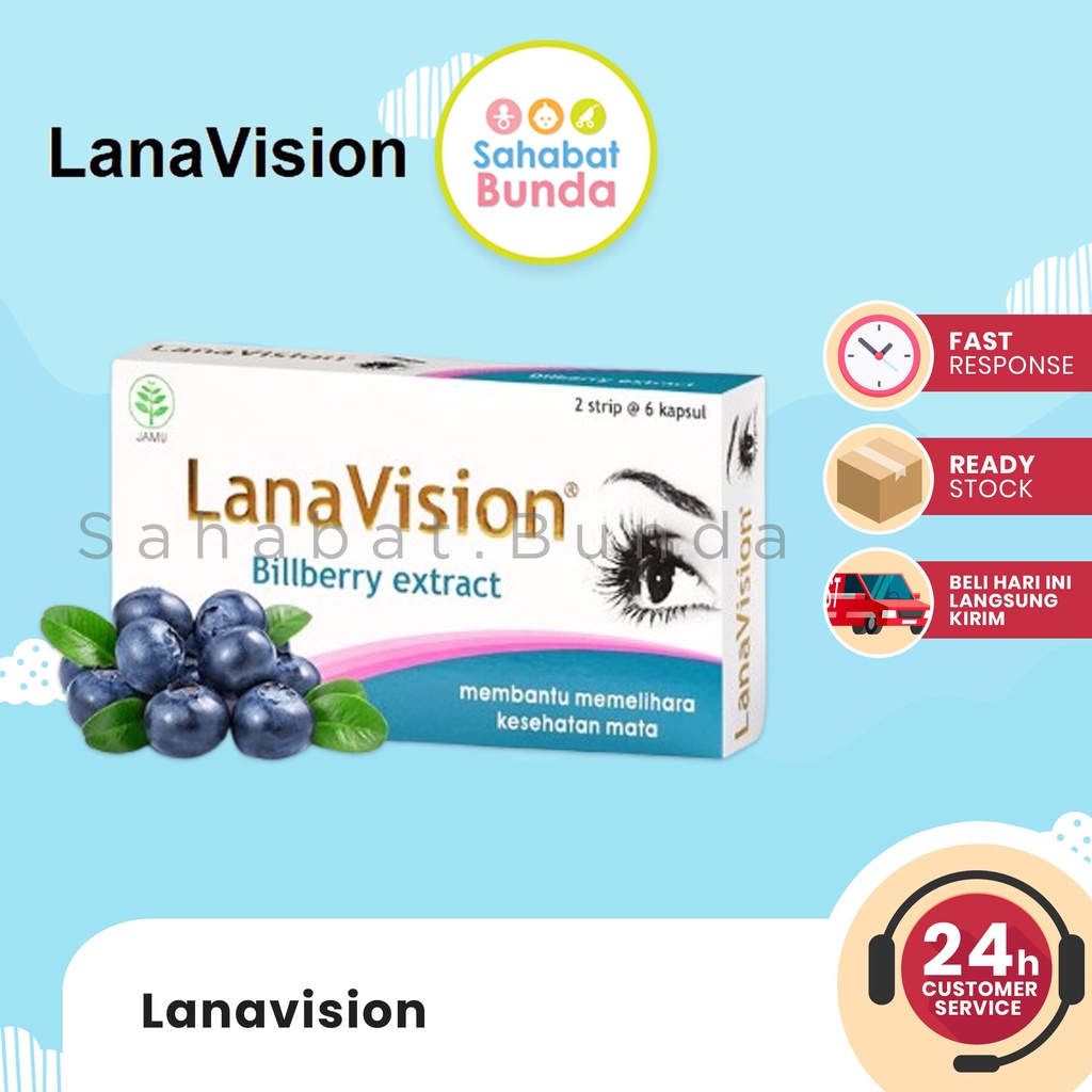 Jual LANAVISION Vitamin Mata Penglihatan Billberry Extract | Shopee ...