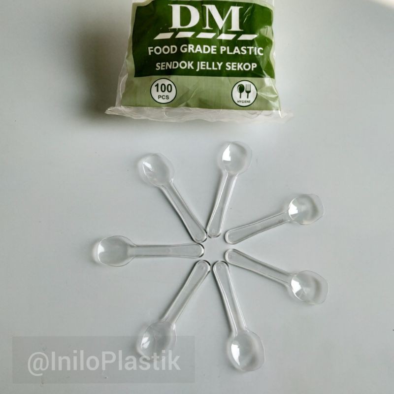 Jual Sendok jelly bening DM / sendok pudding/ Sendok Ice Cream @1 pack ...