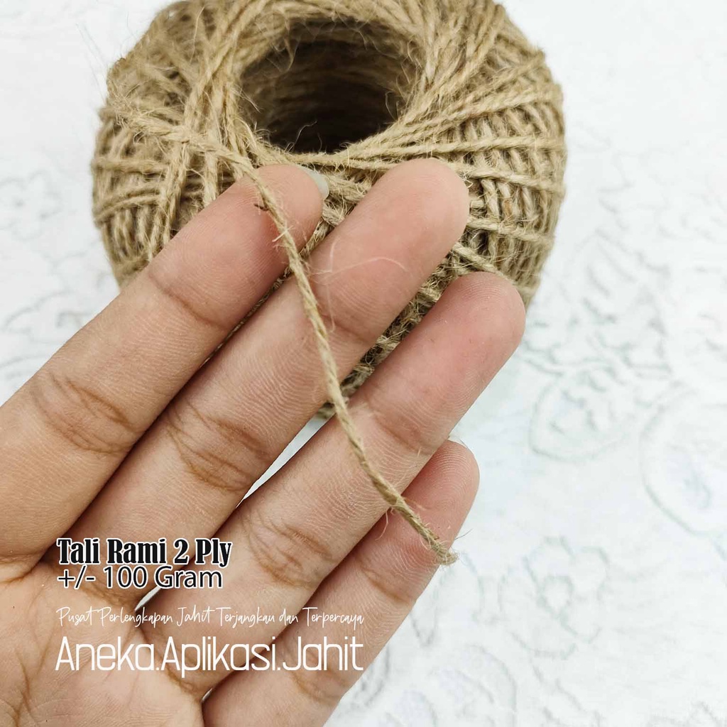 Jual 1 BIJI TALI RAMI / GONI UKURAN 2 PLY PANJANG +/- 100 GRAM / TALI ...