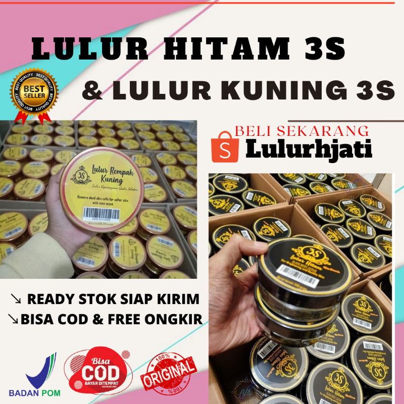 Jual Lulur hitam 3s / lulur 3s /lulur rempah kuning 3s memutihkan kulit ...