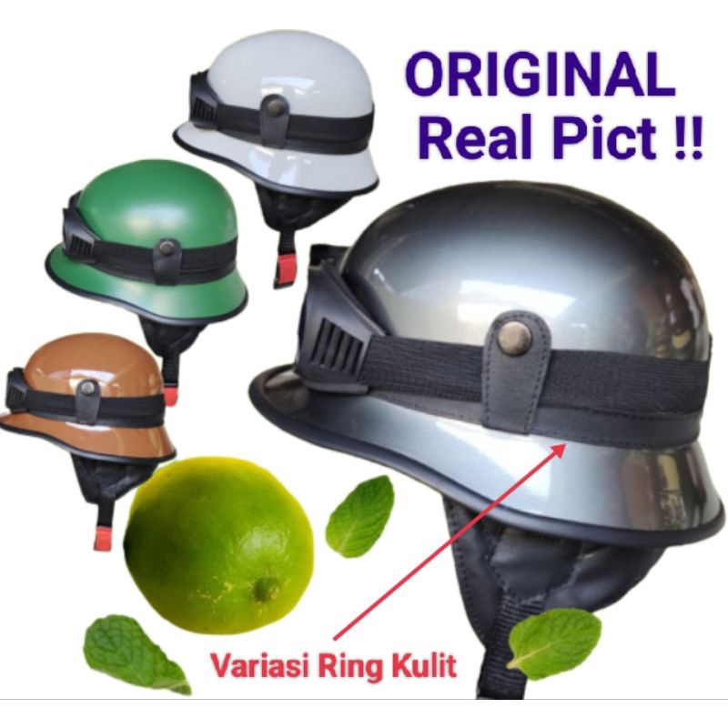 Jual Helm Retro Jerman/Helm Military/Helm Moge Vintage/Klasik Kacamata ...