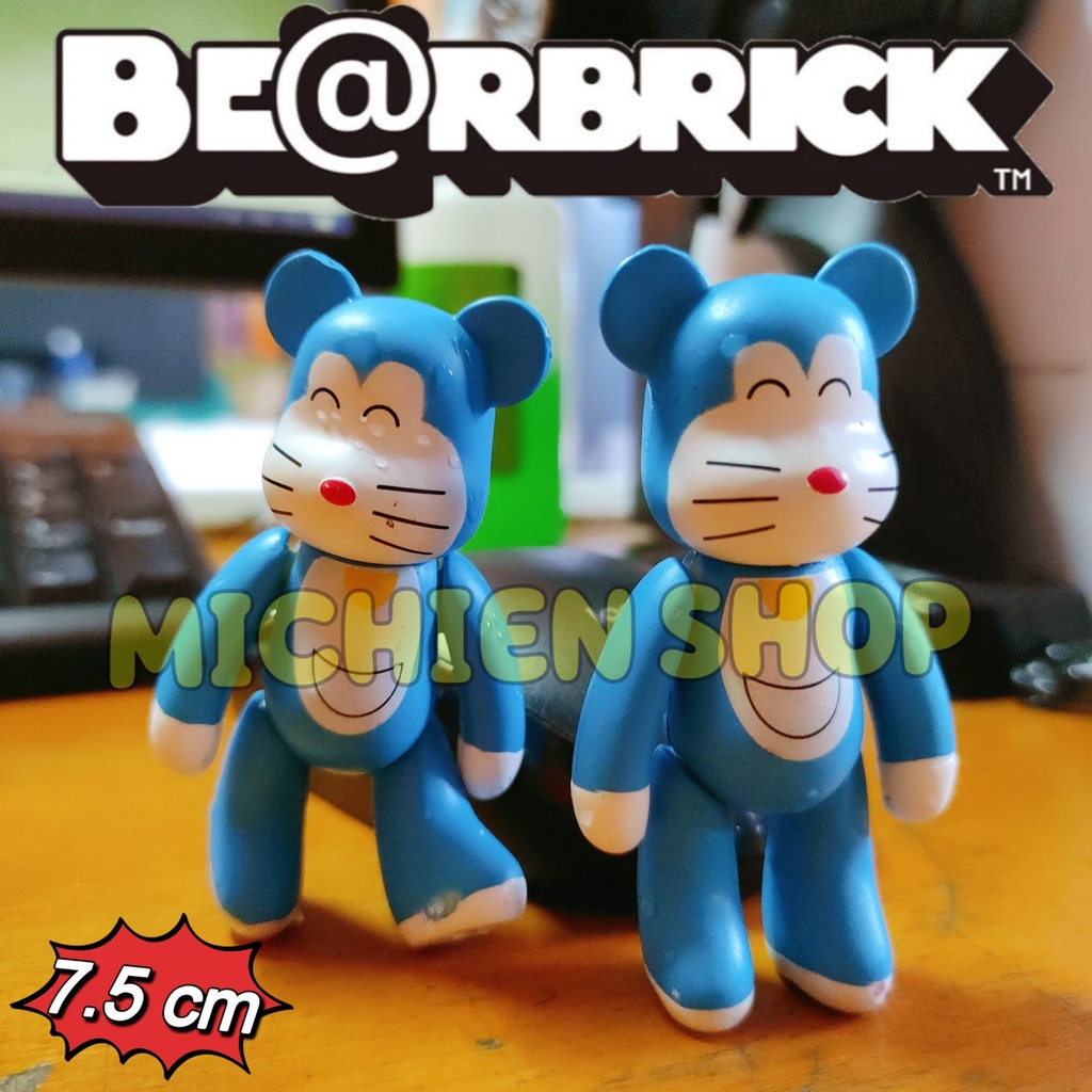 Jual Action Figure doraemon bearbrick (fake) Topper cake Toys Cake ...
