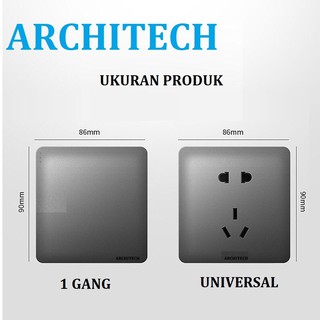 Jual [SJ] NEW SAKLAR INFINITY GREY A63 ARCHITECH /STOP KONTAK/ SAKELAR/ CETEKAN SAKLAR RUMAH ...