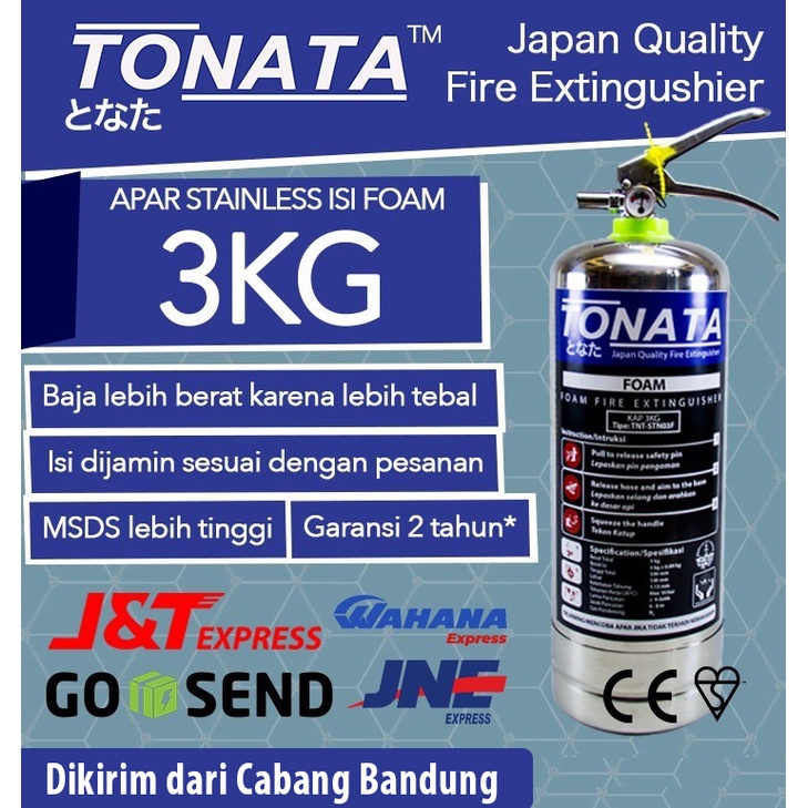 Jual Stainless APAR 3KG FOAM TONATA / Set Komplit | Shopee Indonesia