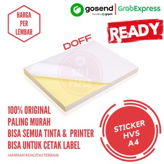 Jual Kertas Stiker A4 Doff isi 30 lembar / Kertas Sticker A4 Doff ...