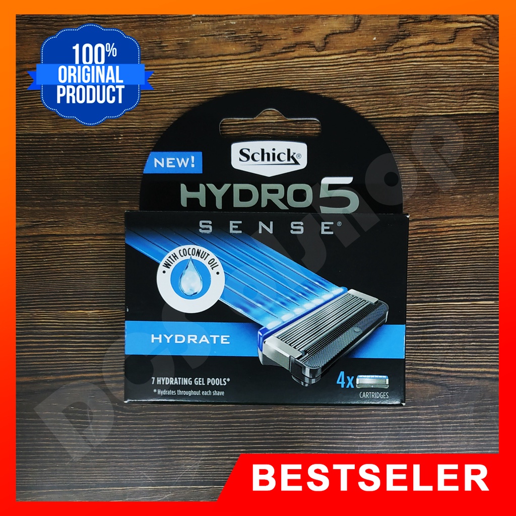 Jual Pisau Cukur Schick Hydro 5 Sense Hydrate Refill - 4 Cartridges ...