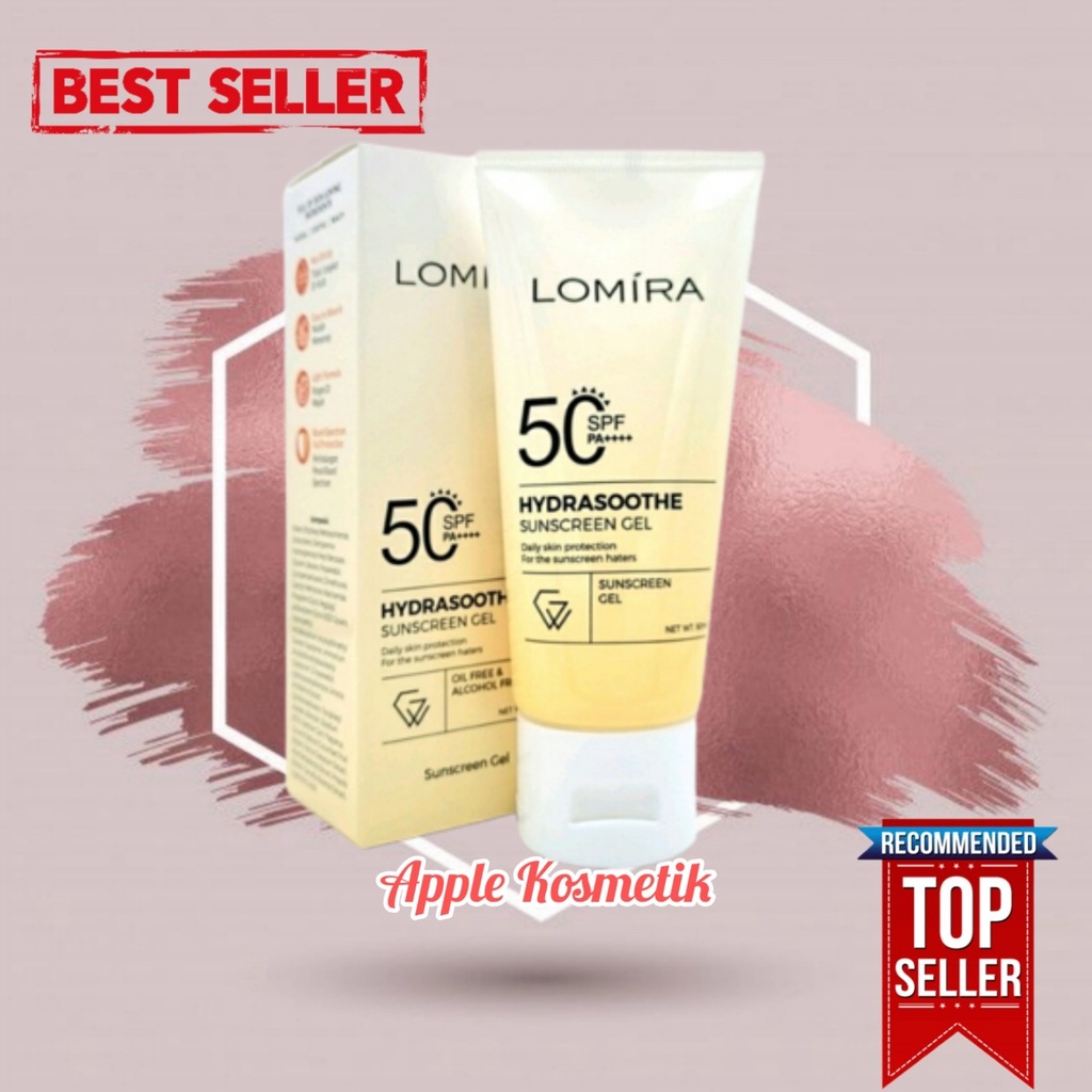 Jual LOMIRA Hydrasoothe Sunscreen Gel SPF 50 PA++ 50ml Bpom - Apple ...