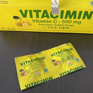 Jual Vitacimin rasa Lemon (vitamin C tablet hisap) | Shopee Indonesia