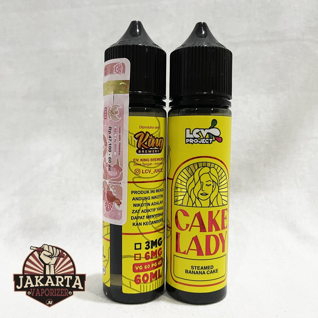 Jual CAKE LADY STEAMED BANANA CAKE 60ML 3MG 6MG BY LCV PROJECT Indonesia|Shopee Indonesia