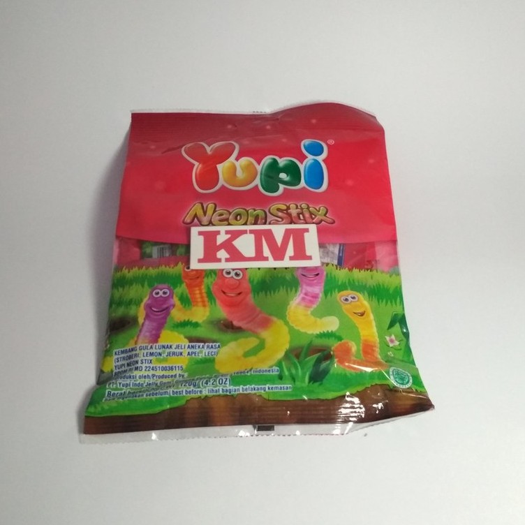 Jual (PAK) PERMEN YUPI APPLE RINGS & NEON STIX 120GRAM | Shopee Indonesia
