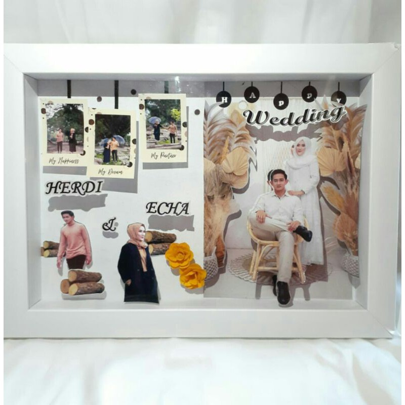 Jual scrapframe graduation/wedding dll ukuran 21x30 warna putih ...