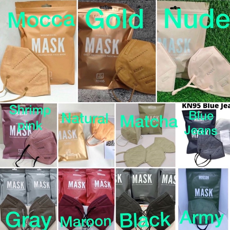 Jual Masker MOUSON KN95 Hitam Putih Warna Isi 10 pcs Indonesia|Shopee ...