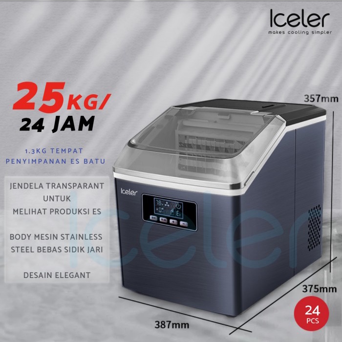 Jual Mesin Es Cube Iceler Pembuat Es Batu 25Kg Per Hari Rumah Cafe ...