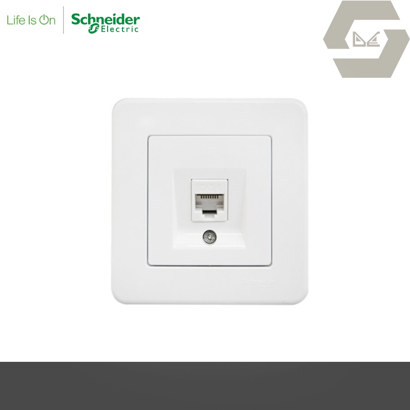 Jual Stop Kontak Data RJ45 Cat5 Tanam Inbow SCHNEIDER LEONA LNA4300121 ...