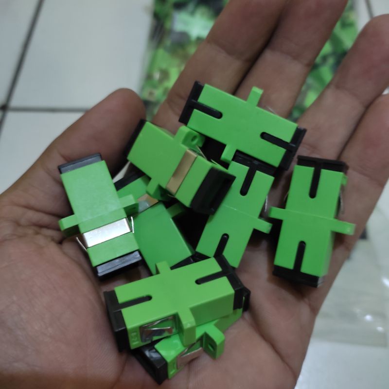Jual adapter sc apc fiber optic sensors / adaptor / barel | Shopee ...