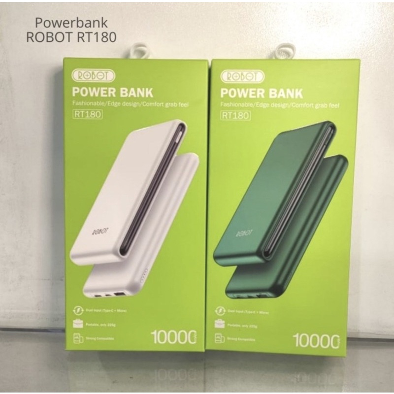 Jual POWER BANK ROBOT RT180 10.000 Mah | Shopee Indonesia