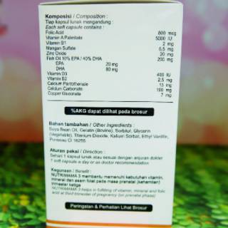 Jual Nutrimama 3 - Botol isi 15 soft capsule (Kemasan BARU) Indonesia ...