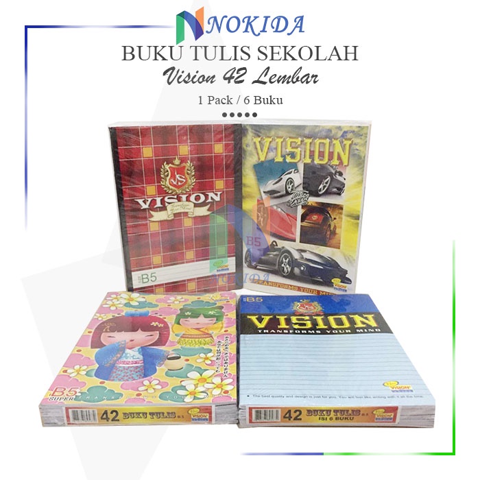 Jual Nokida Buku Tulis Vision 1 Pack [42 Lembar] / Buku Catatan ...