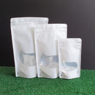 Jual Standing Pouch Putih Doff Kombinasi Window Daun | Shopee Indonesia