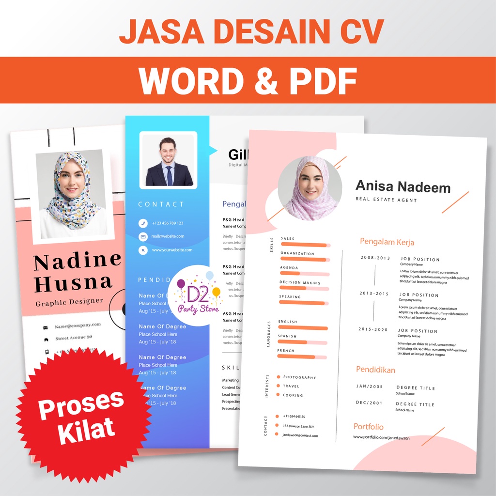 Jual Jasa buat CV & Surat Lamaran Kerja CUSTOM / Curriculum Vitae Free ...