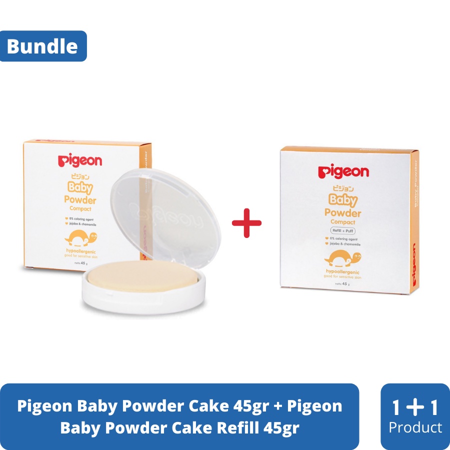 Jual PIGEON BABY COMPACT POWDER CAKE 45GR CHAMOMILE WHITE & Compact ...