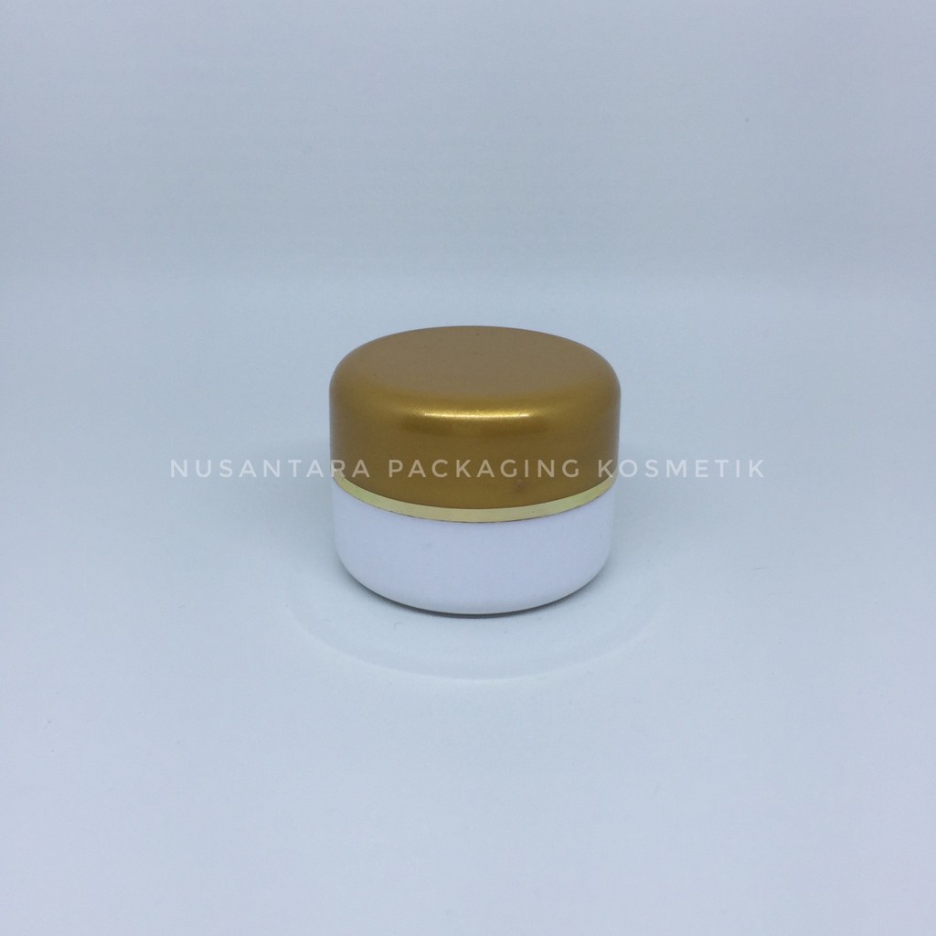 Jual Pot Cream 10gr-12.5gr Gold Putih Bahan PP | Shopee Indonesia