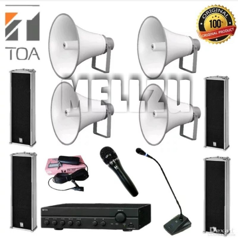 Jual Paket Sound System Masjid TOA 4x Horn ZH 5025 BM - 4x TOA ZS 202 C | Shopee Indonesia