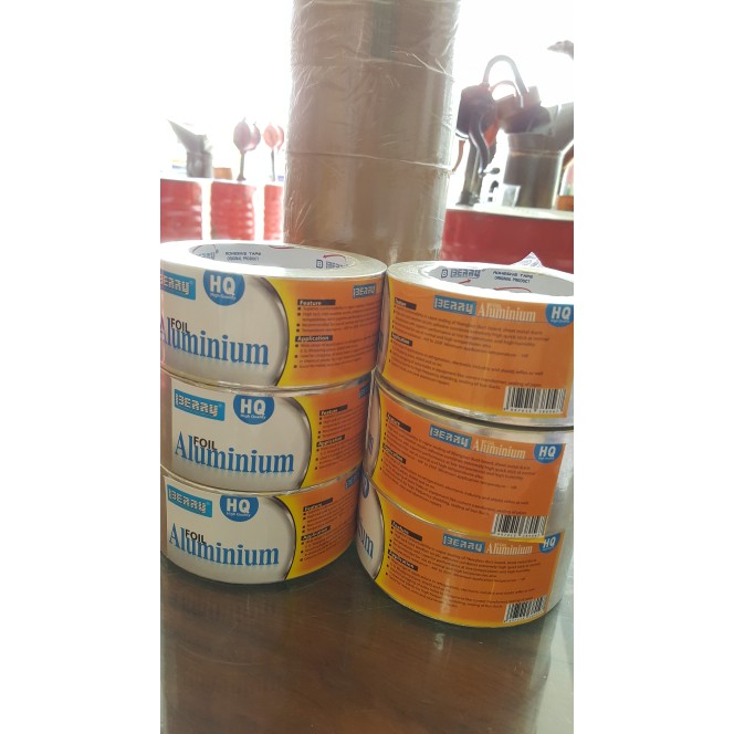 Jual isolasi / lakban aluminium foil tape TAHAN PANAS ( lem Panci ...