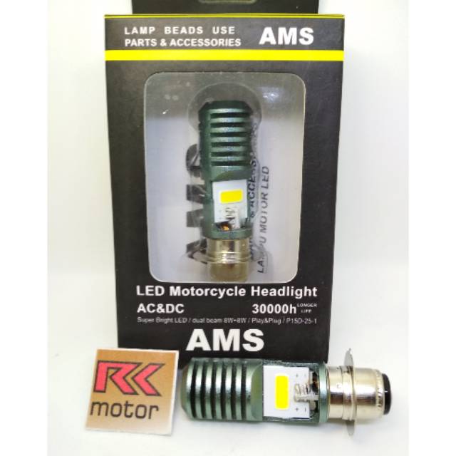Jual Lampu depan motor led 2 sisi bisa Ac dan DC semua motor bebek matic | Shopee Indonesia