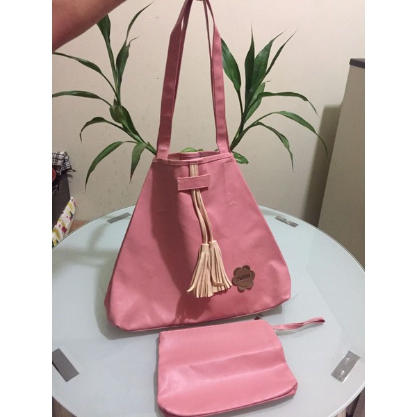 Jual Preloved tas totebag twelly warna pink | Shopee Indonesia