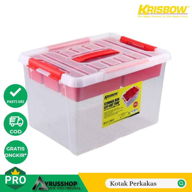 Jual Kotak Perkakas dengan Tray bisa dilepas 22L/Box Penyimpanan ...