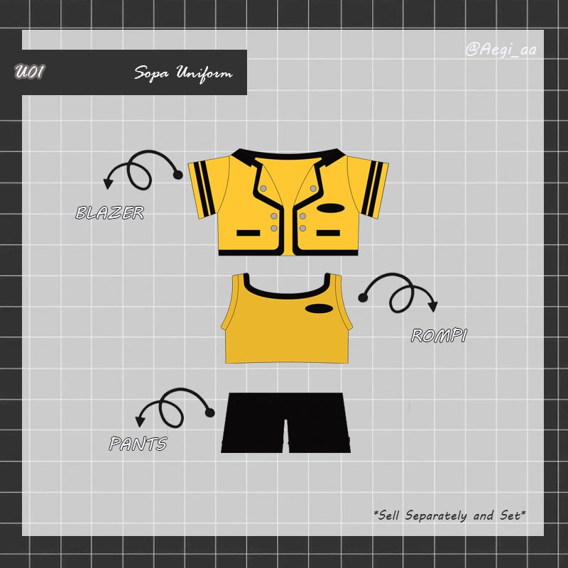 Jual Baju SOPA Uniform - Kpop doll 20 cm | Shopee Indonesia