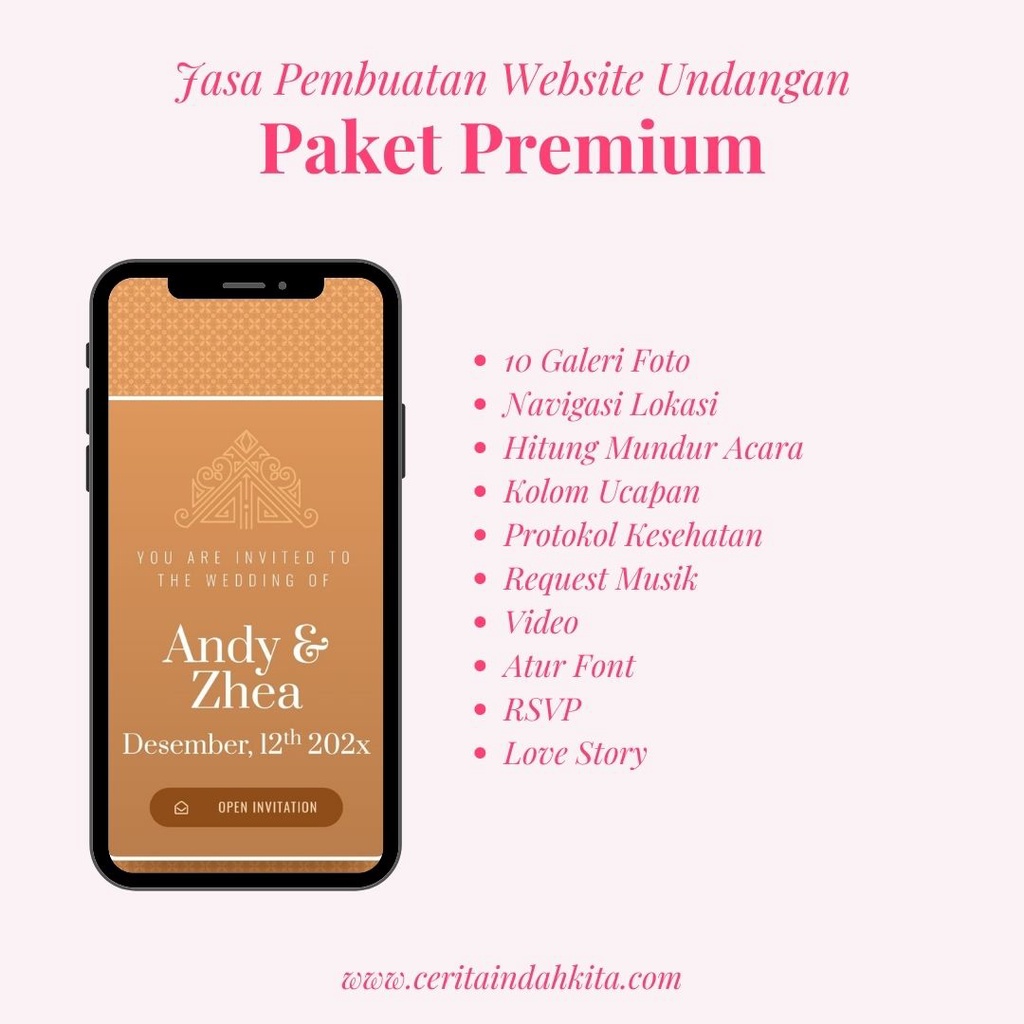 Jual Undangan Digital Paket Premium Undangan Online Undangan Website ...