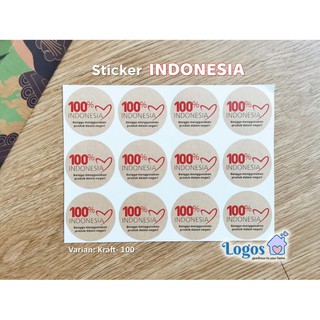Jual Sticker 100% INDONESIA Bangga Buatan Stiker Label Produk Dalam ...