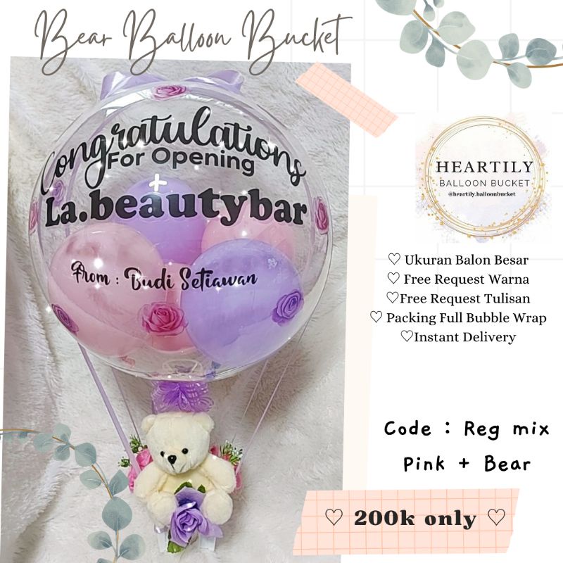 Jual [Order H-2 Ready JKT] Balloon Bucket Buket Balon Wisuda Snack ...