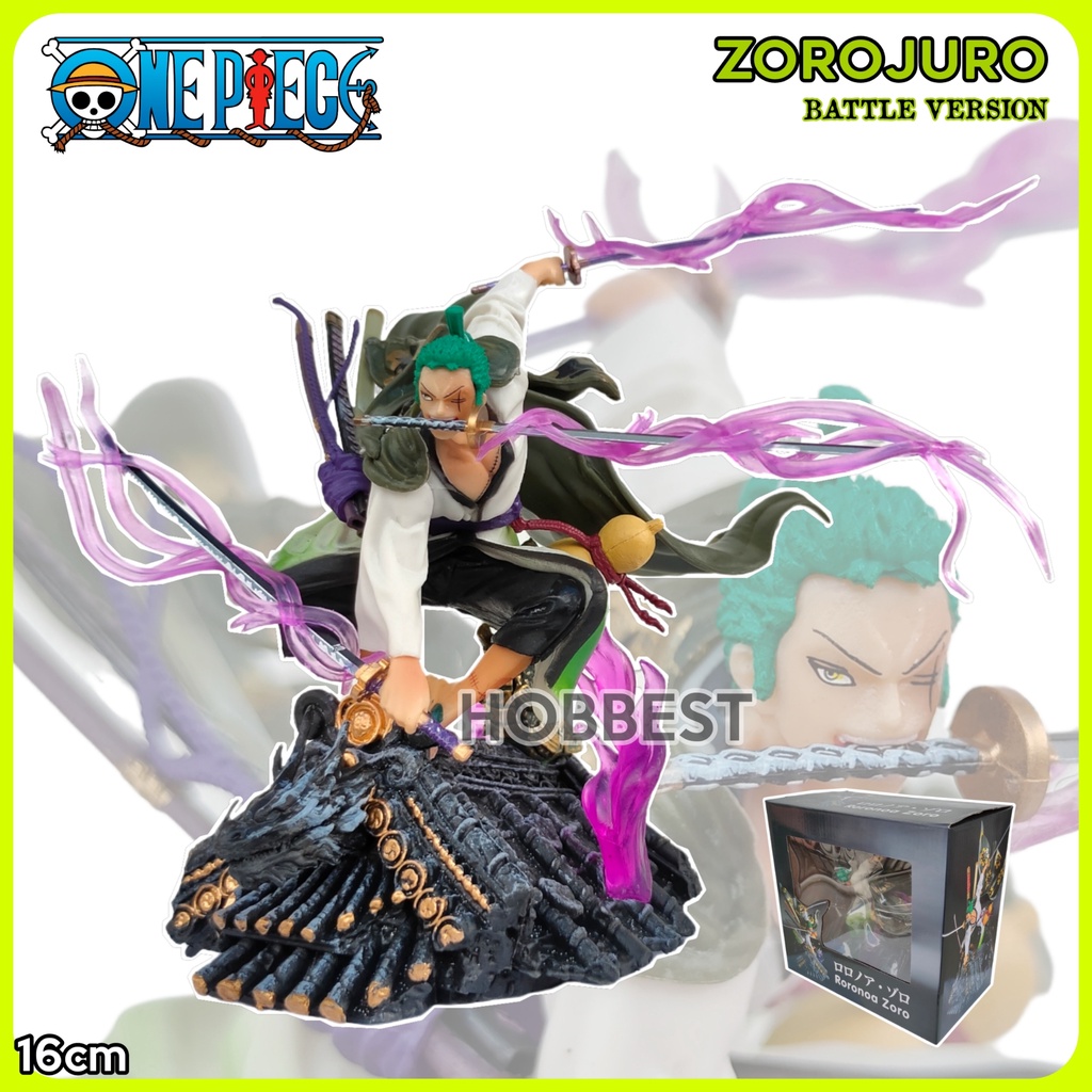 Jual Action Figure ONE PIECE : ZOROJURO BATTLE VER. - Miniatur Pajangan ...