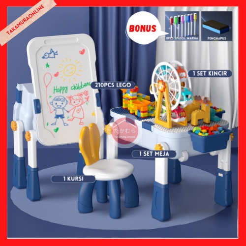 Jual Set Meja Lego Papan Tulis Multifungsi / Meja Belajar Eukasi Anak ...
